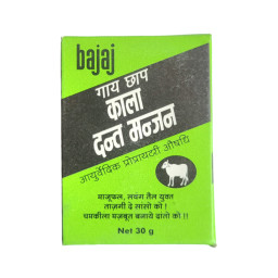 Bajaj Cow Brand Black Tooth Powder 30Gm (बजाज गाय छाप काला दन्त मंजन ...